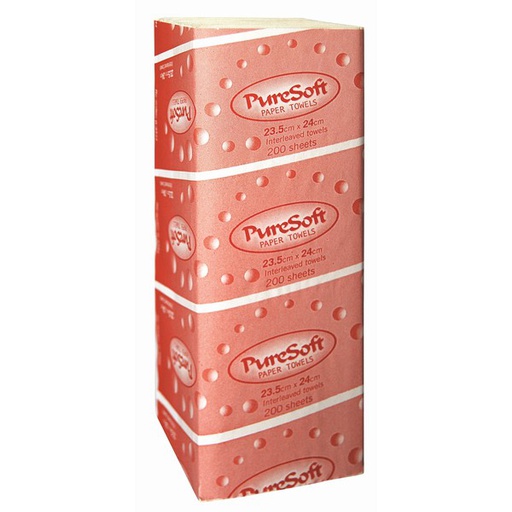 Puresoft Slimline Interfold Paper Hand Towels - 4000/Ctn